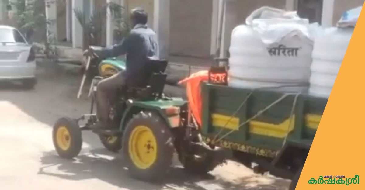 കൃഷിച്ചെലവ് പത്തിലൊന്നായി കുറച്ച് കർഷകന്റെ ‘ബുള്ളറ്റ് ട്രാക്ട ...