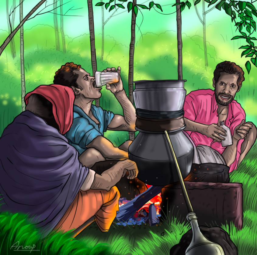 പുല്ലരിയാന്‍ ചെന്ന സ്ത്രീ അരിവാള് മൂര്‍ച്ച കൂട്ടീത് മൂപ്പന്‍റെ മോത്ത് ...