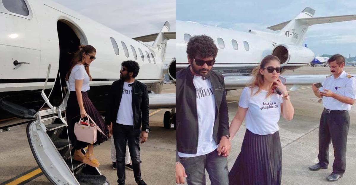 അവധി കഴിഞ്ഞു; പ്രൈവറ്റ് ജെറ്റിൽ പറന്നിറങ്ങി നയൻതാരയും വിഘ്നേശും; ചിത്രങ്ങൾ | Nayanthara Vignesh ...