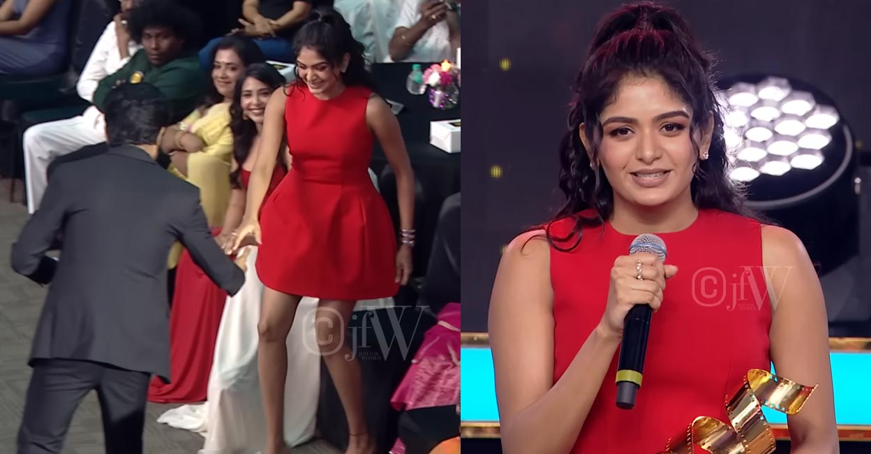അവാർഡ് വേദിയില്‍ ശങ്കറിന്റെ മകൾക്കു സർപ്രൈസ് നൽകി അർജുൻ ദാസ്; വിഡിയോ ...
