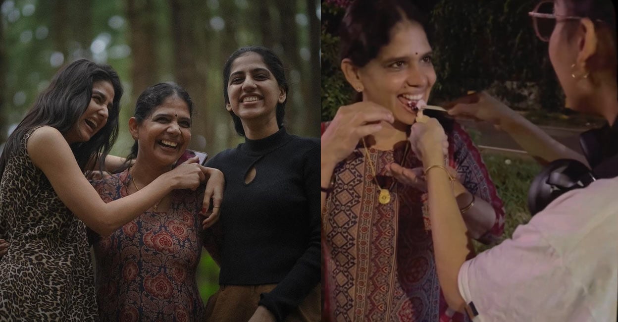 യാത്രയ്ക്കിടെ അമ്മയ്ക്കു പിറന്നാൾ സർപ്രൈസുമായി അനശ്വരയും ചേച്ചിയും ...