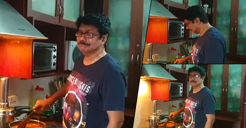 'ശ്രുതിയിട്ട് പാചകം ചെയ്യുന്ന ഒരാളെ ആദ്യമായിട്ടാ കാണുന്നേ ...