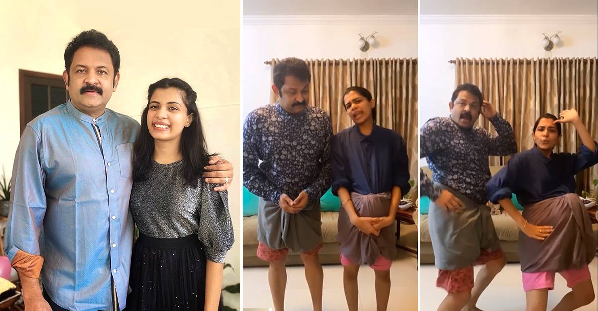 മുണ്ട് മടക്കിക്കുത്തി കൃഷ്ണകുമാറിന്റെയും ദിയയുടെയും ‘പെർഫെക്ട് ഓകെ ...