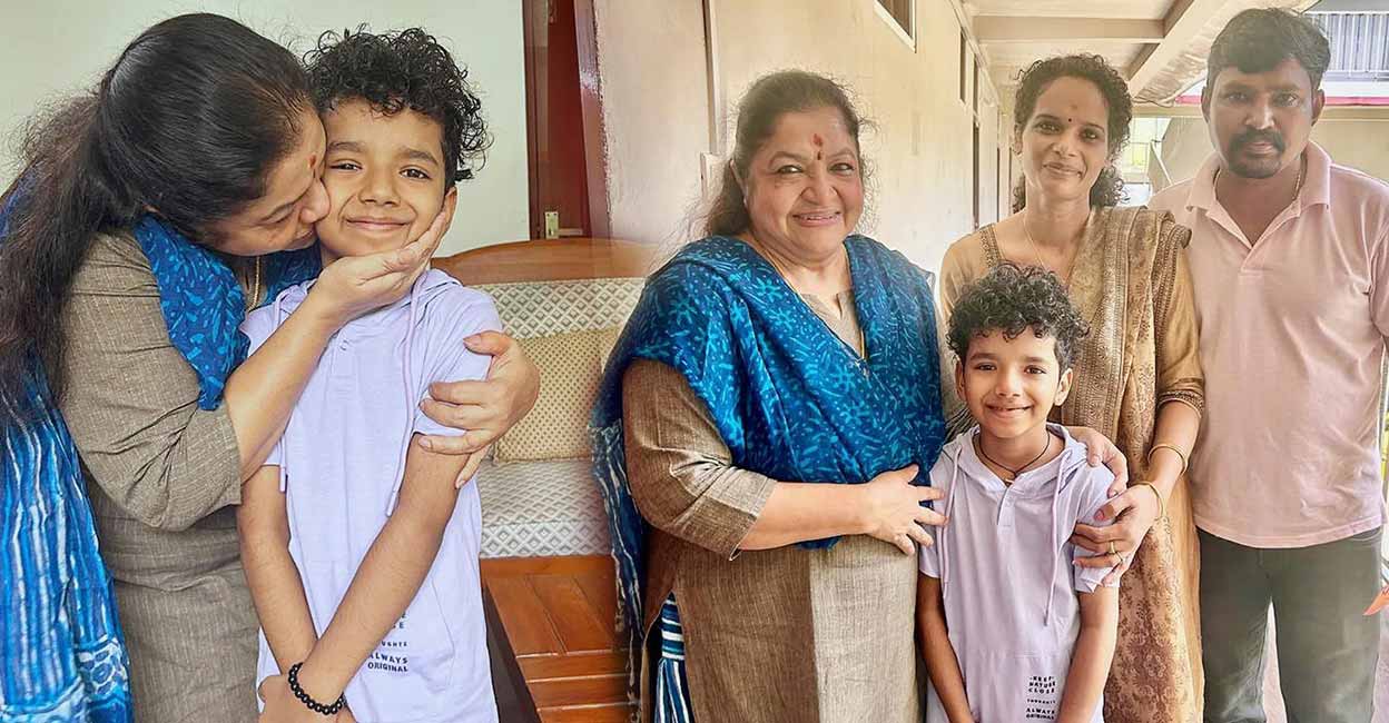 അവിർഭവിനെ ചേർത്തു പിടിച്ച് അഭിനന്ദിച്ച് മോഹൻലാൽ; സ്നേഹമുത്തം നൽകി ചിത്ര ...