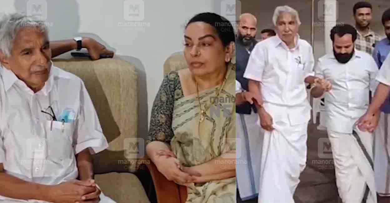 Oommen Chandy meets Kodiyeri's family members; Bineesh Holding Hands ...