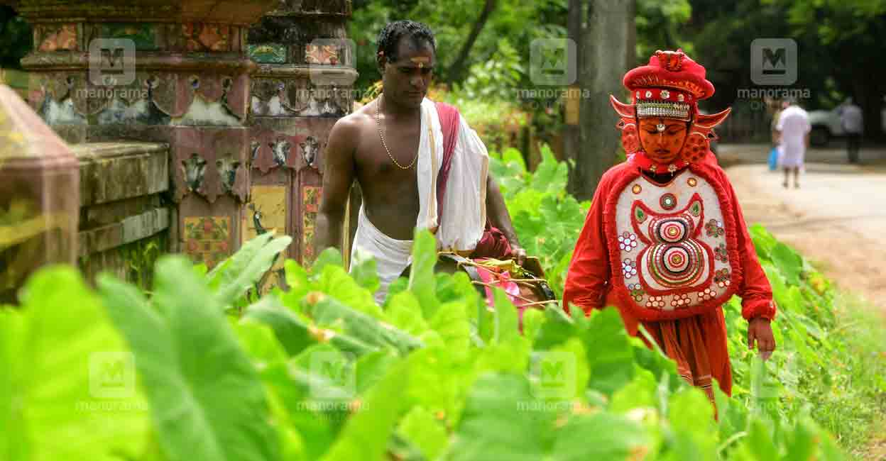 അനുഗ്രഹം നൽകി നാട്ടുവഴികളിലൂടെ ആടിവേടൻ -Aadivedan Theyyam | Karkidaka ...