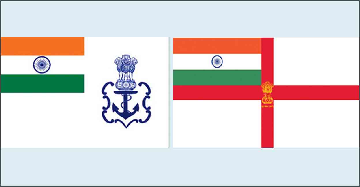 നാവികസേനയ്ക്കു പുതിയ പതാക; പൂർണമായും ഇന്ത്യൻ | Indian navy flag ...