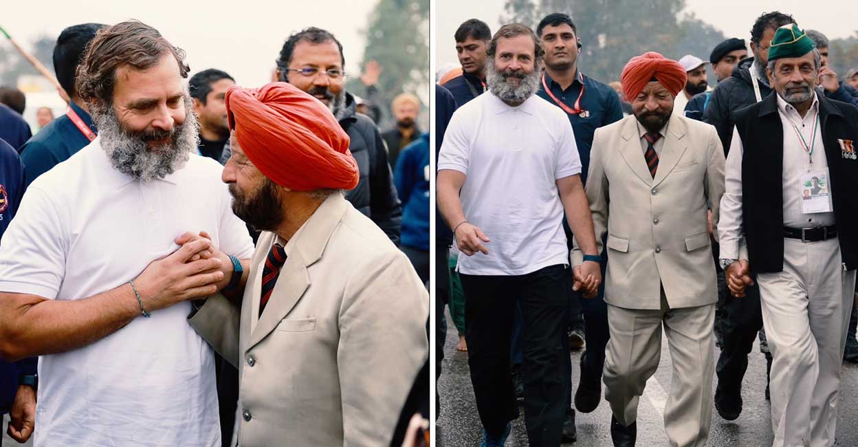 Siachen hero Bana Singh walked with Rahul in Jammu Bharat jodo yatra ...