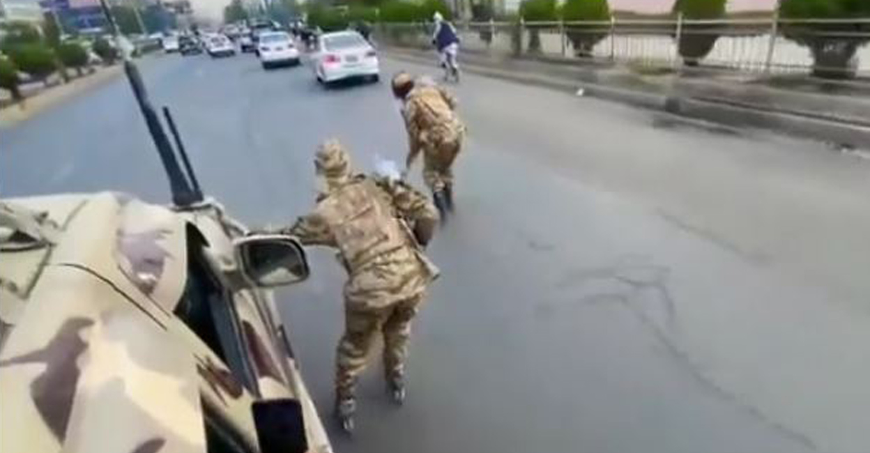 Exclusive Footage: Taliban Patrolling Kabul Streets on Rollerblades ...