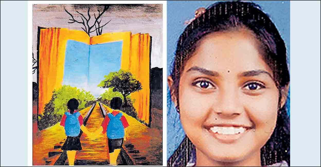 പോസ്റ്റ്മാന്റെ മകൾ വരച്ച ചിത്രം സ്റ്റാംപ് - Postman's daughter riju ...