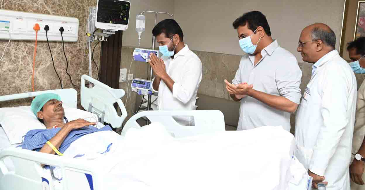 കെസിആറിനെ ആശുപത്രിയിലെത്തി സന്ദർശിച്ച് രേവന്ത് റെഡ്ഡി - Revanth Reddy ...