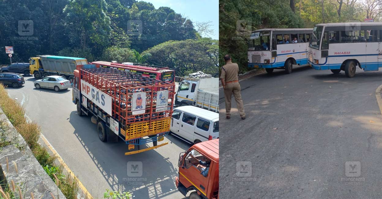 ആറാം വളവിൽ ‘വഴിമുടക്കി’ കെഎസ്ആർടിസി; താമരശേരി ചുരത്തിൽ ഗതാഗതക്കുരുക്ക് ...