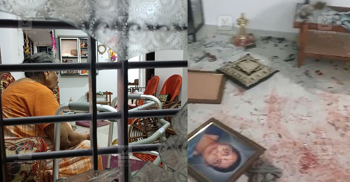 കളർകോട് വീട്ടിൽ ഗുണ്ടാക്രമണം: വയോധികയെ വാക്കറിൽനിന്നും വലിച്ച് താഴെയിട്ടു, ഗൃഹനാഥനെ കുത്തി ...