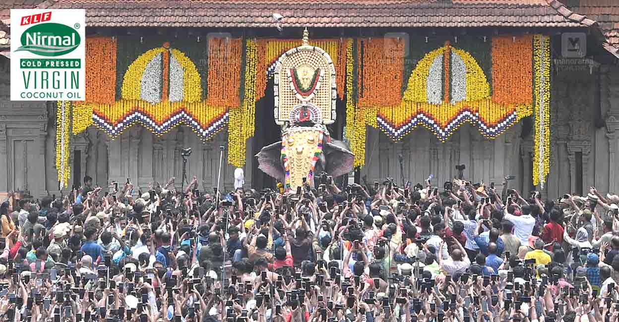 ഇനി പൂരം കൂടാംട്ടോ; തെക്കേ ഗോപുരനട തുറന്ന് വിളംബരം, തിടമ്പേറ്റിയത് ...