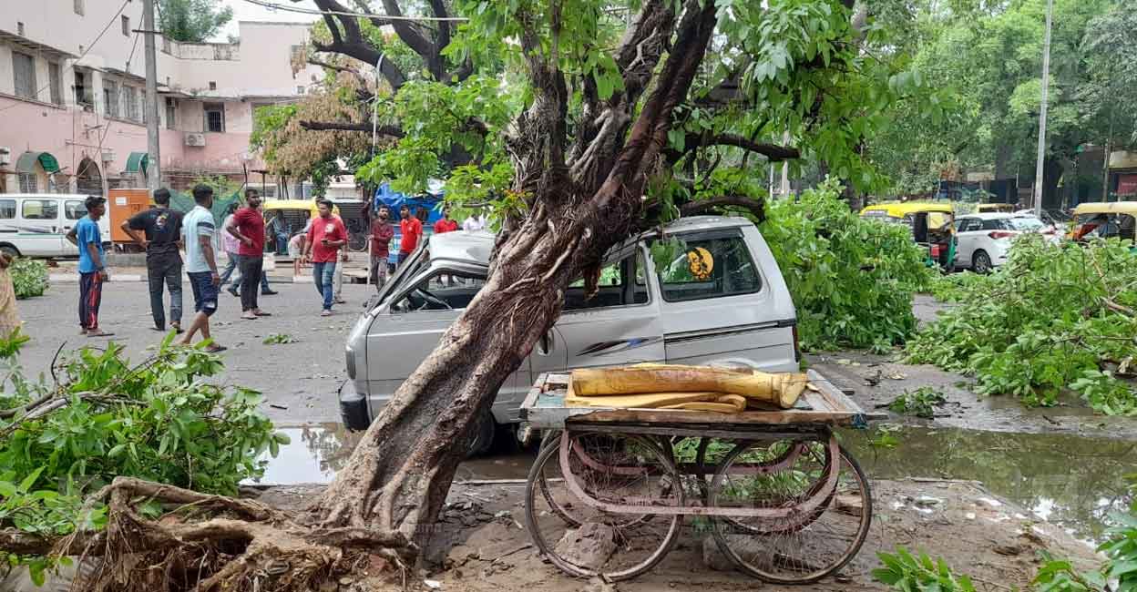 മഴയിൽ മുങ്ങി ഡൽഹി; റോഡിൽ ബോട്ട് തുഴഞ്ഞ് ബിജെപി കൗൺസിലർ- വിഡിയോ- Delhi ...
