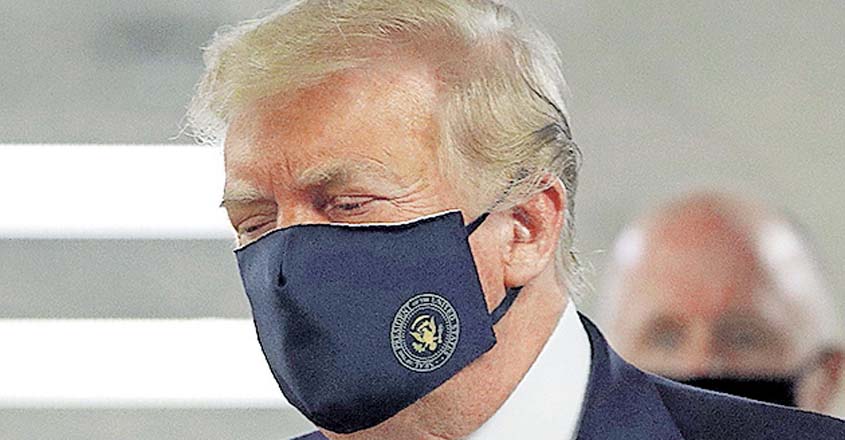 ‘ആശുപത്രിയിൽ മാസ്ക് ആവാം’ ഒടുവിൽ മാസ്ക് ധരിച്ച് ട്രംപ് | trump mask ...