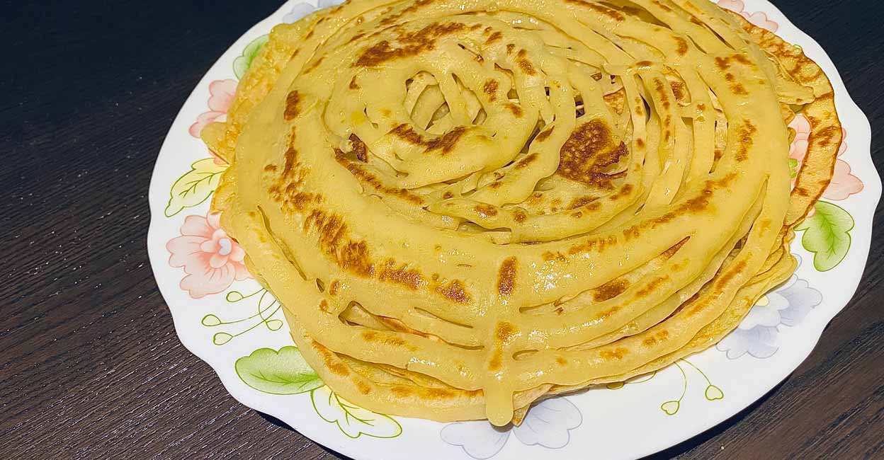 നൂൽ പറോട്ട, വീശിയടിക്കുന്ന പറോട്ടയെക്കാൾ എളുപ്പത്തിൽ | Liquid Layered ...