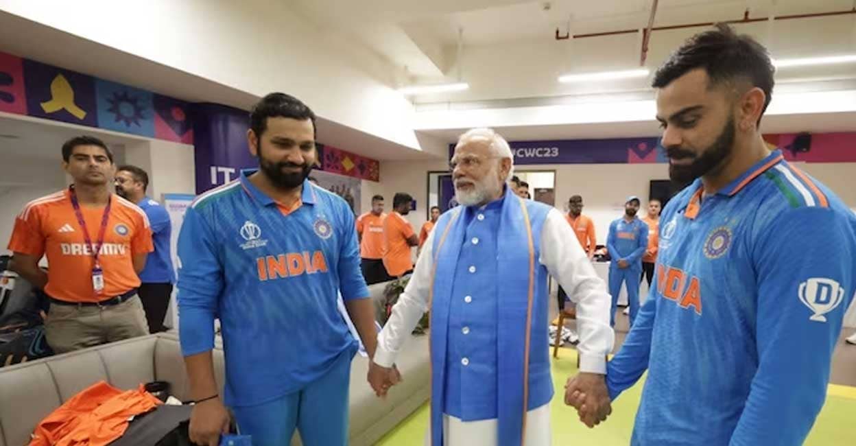 Prime Minister Modi's Visit to Indian Cricket Team's Dressing Room ...