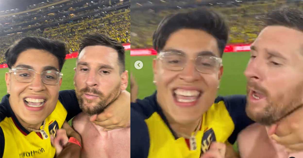 Ecuadorian fan's selfie 'with Messi's' neck'; Controversy | Lionel ...