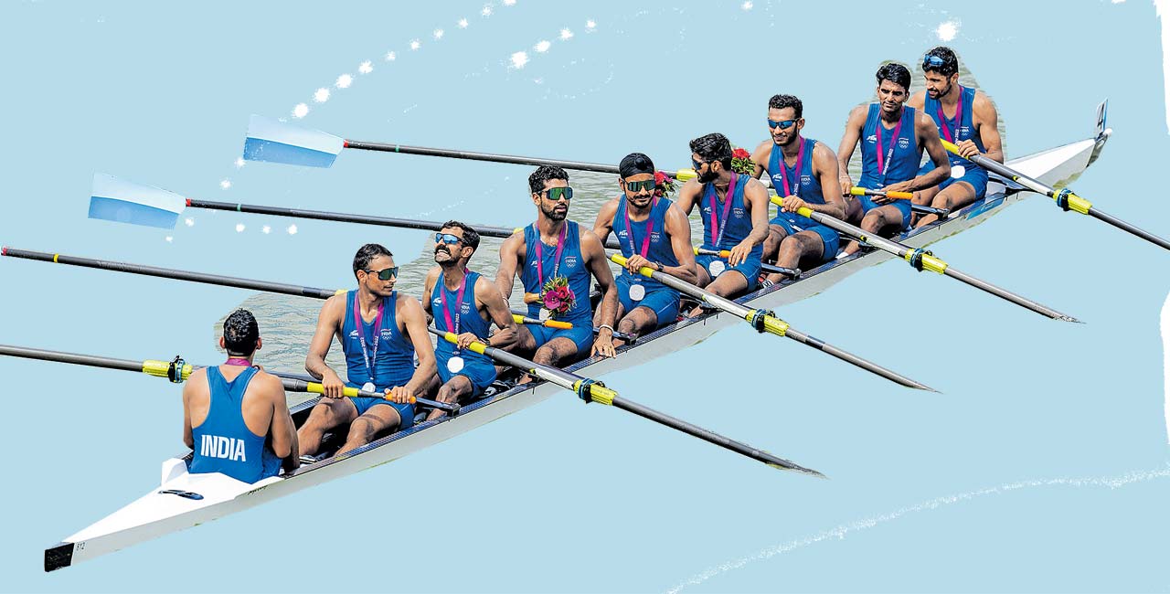 തിത്തിത്താരാ തിത്തിത്തെയ്..!- Rowing teams win 5 medels for India in ...