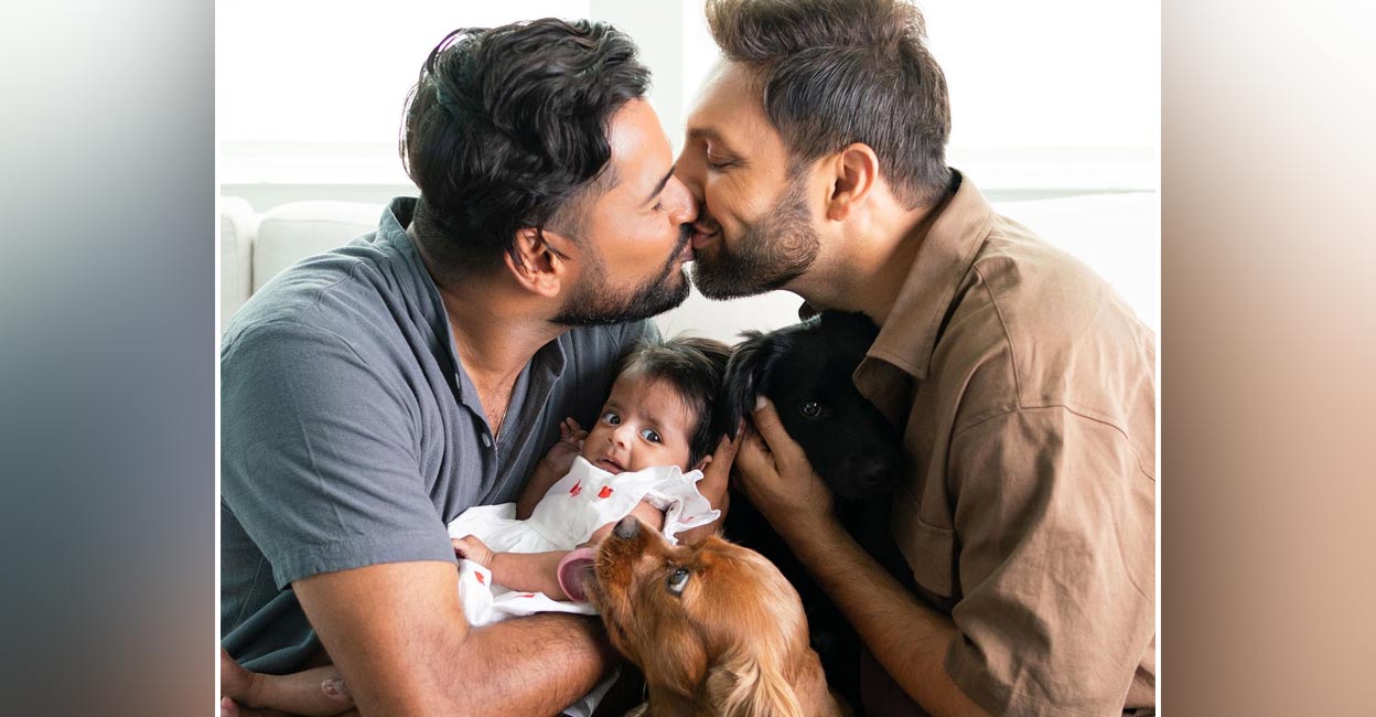 മാതാപിതാക്കളായതിന് ശേഷമുള്ള ആദ്യ വിവാഹദിനം; കുഞ്ഞിനെ ചേർത്തു പിടിച്ച് സ്വവർഗദമ്പതികളായ ആദിത്യയും ...