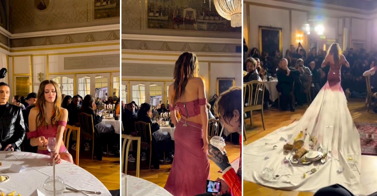 ഭക്ഷണവും പാത്രങ്ങളുമെല്ലാം വലിച്ചിഴച്ചൊരു റാംപ് വാക്ക് - Copenhagen ...