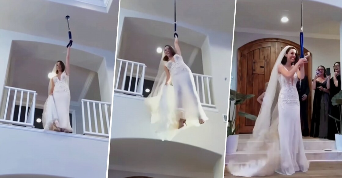 ‘ഇതാരാ സ്പൈ‍ഡർ വുമണോ?’ വിവാഹ വേദിയിലേക്ക് മാസ് എൻട്രിയുമായി വധു; വിഡിയോ ...