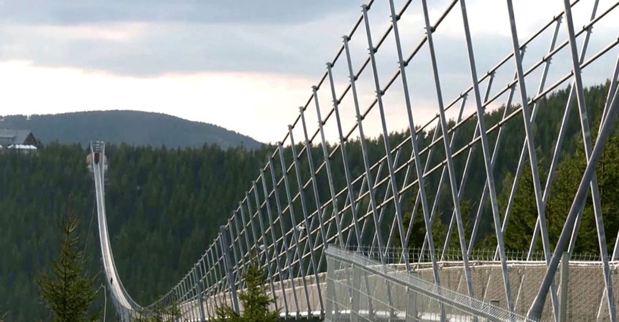 Do you have the courage to climb? The world's longest suspension bridge ...