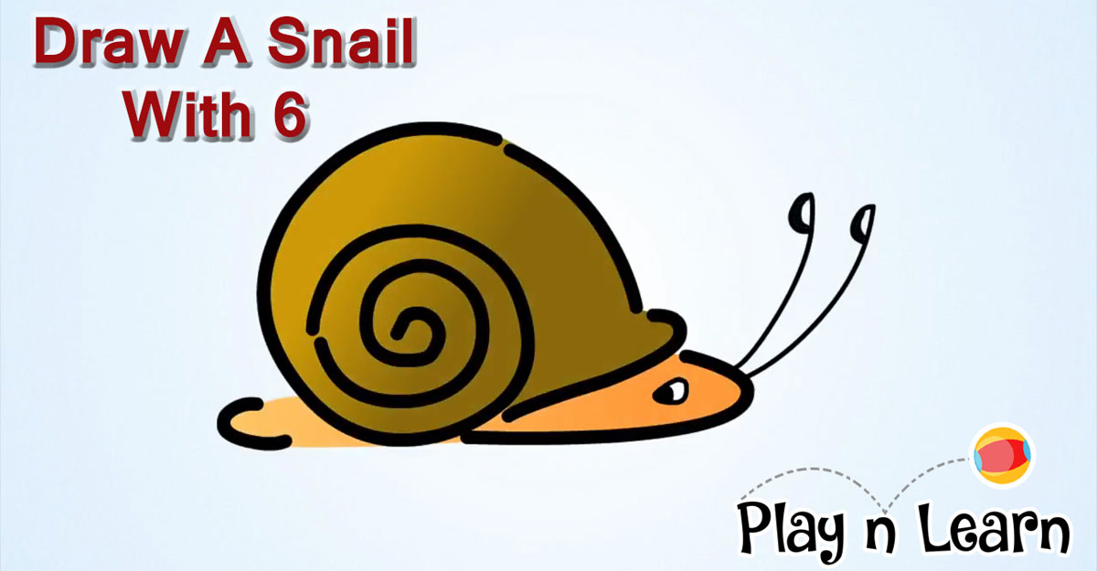 Draw a snail with 6 | Animated Videos for Children | Manorama Online ...